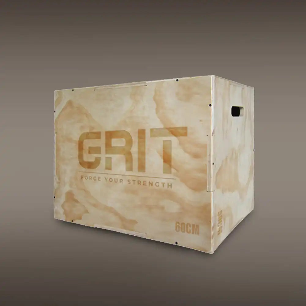 GRIT Wooden Plyo Box | 3-in-1 Adjustable Plyometric Jump Training Tool